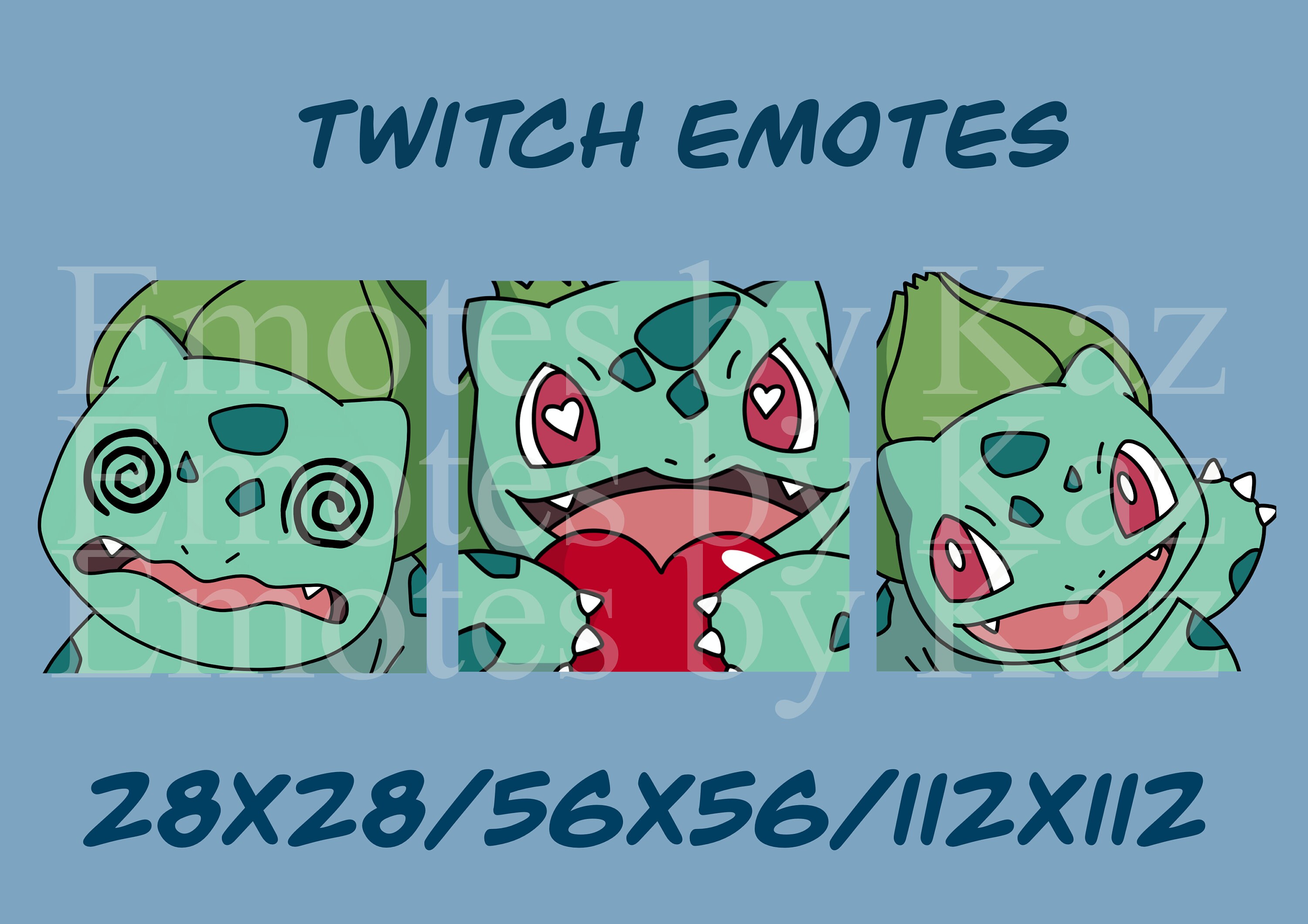 Bulbasaur Emotes for Twitch/discord | Etsy