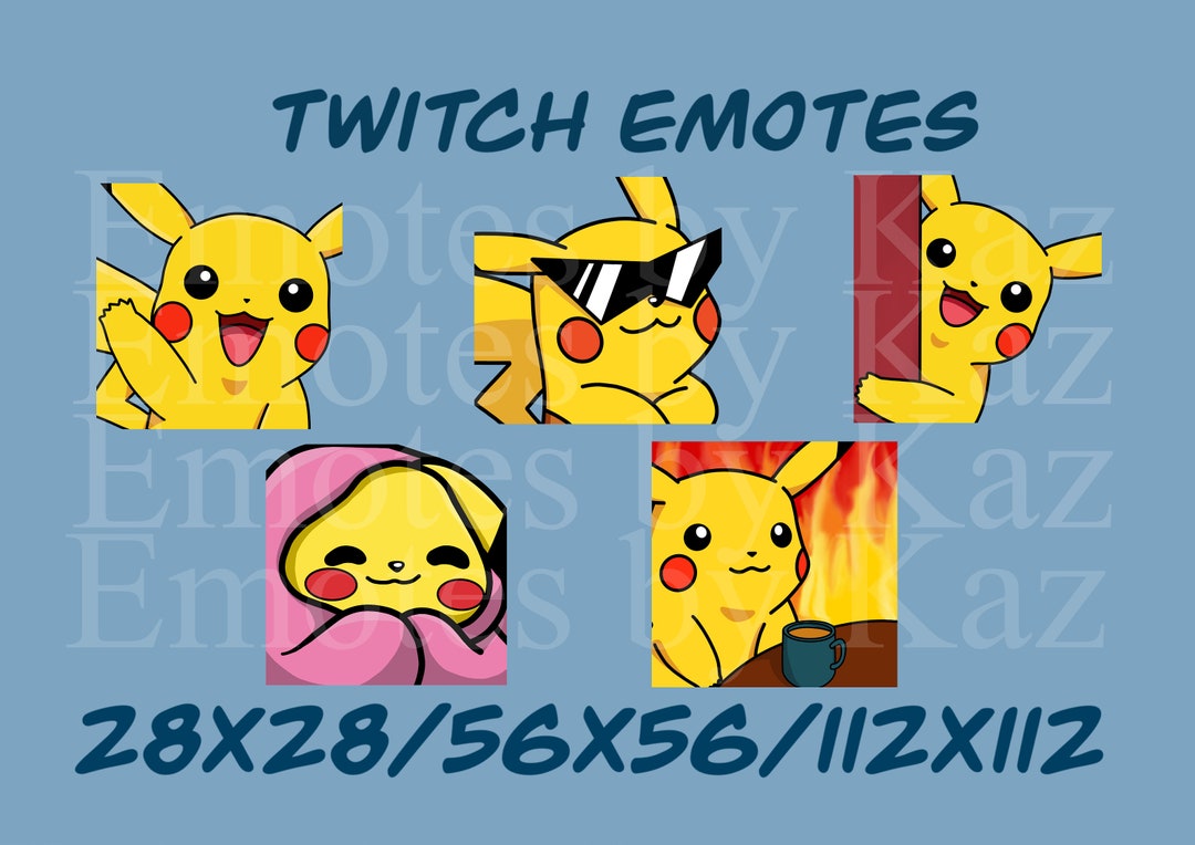 Pikachu Emotes for Twitch/discord - Etsy