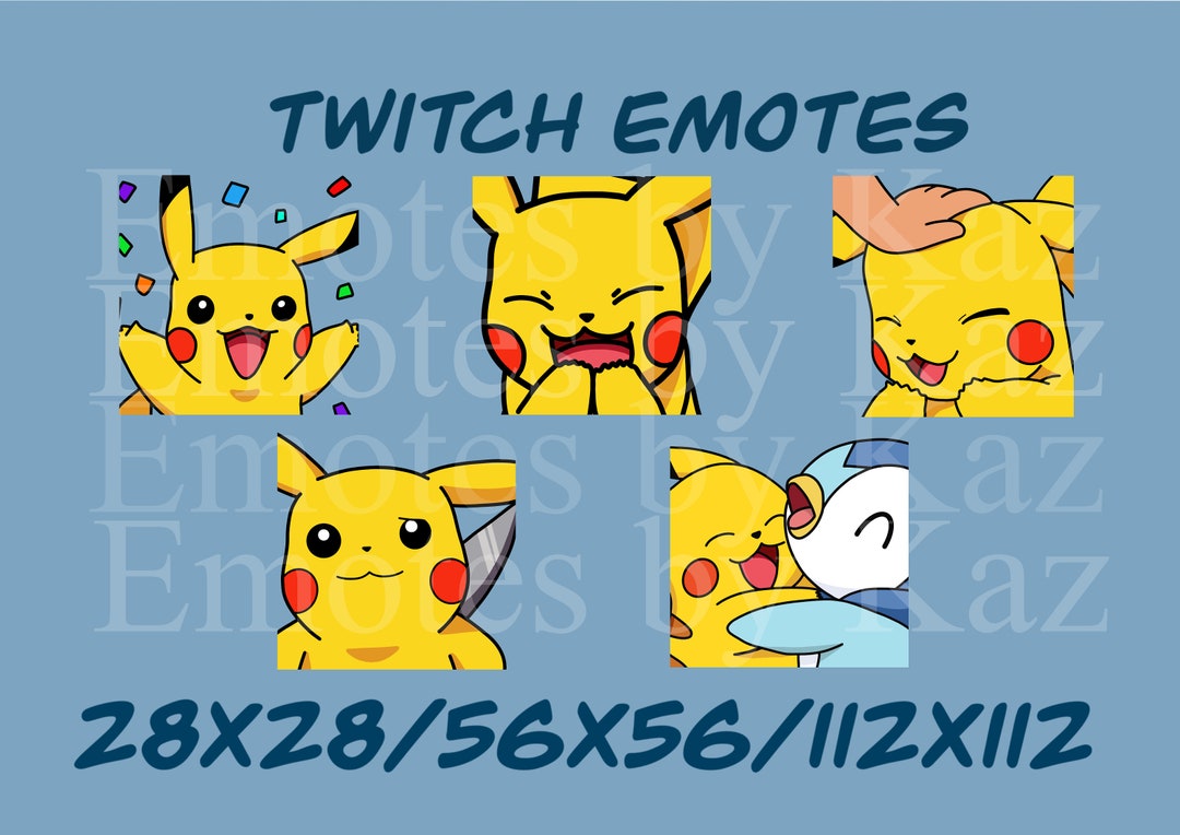 Pikachu Emotes for Twitch/discord - Etsy
