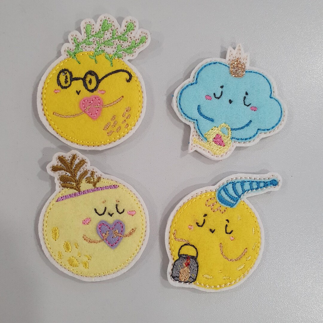 ITH Moon Felties Embroidery Design Set, 4x4 Hoop (DIY Project File) - Etsy