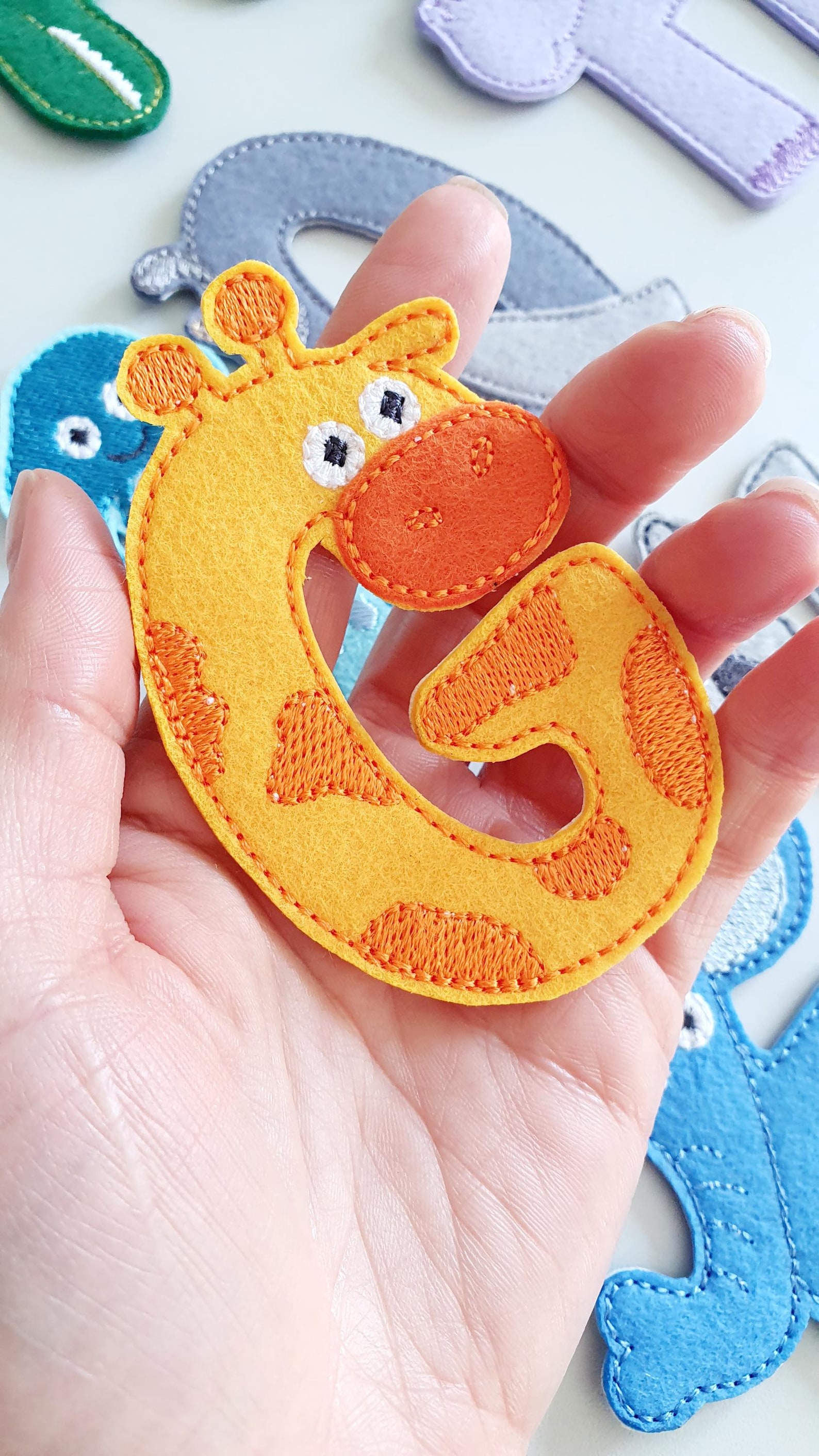 Animal Alphabet Machine Embroidery Design 4x4 Hoop Digital File Felt ...
