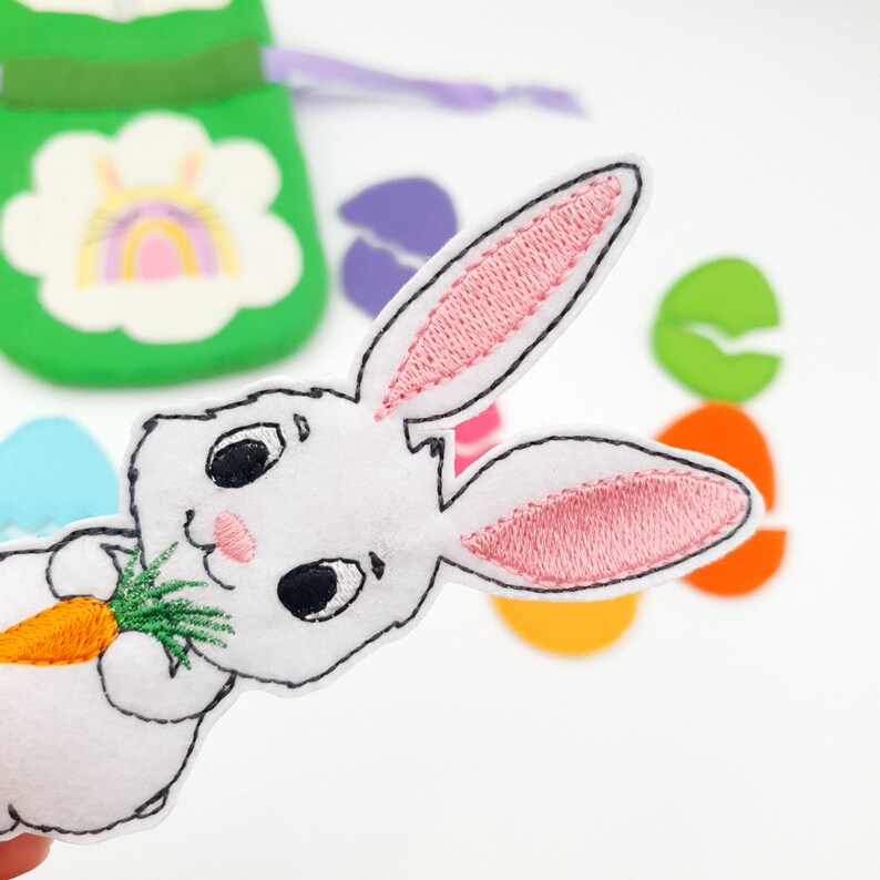 Easter Bunny Rabbit Carrot Machine Embroidery Design Ith Drawstring Bag ...
