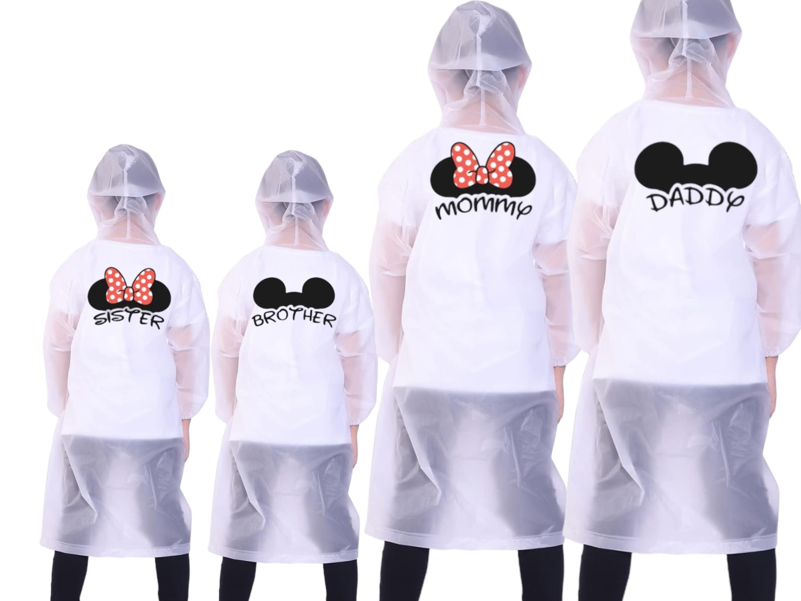 Disney Family Matching Outfits Mickey Mouse Ears Personalized Rain ...