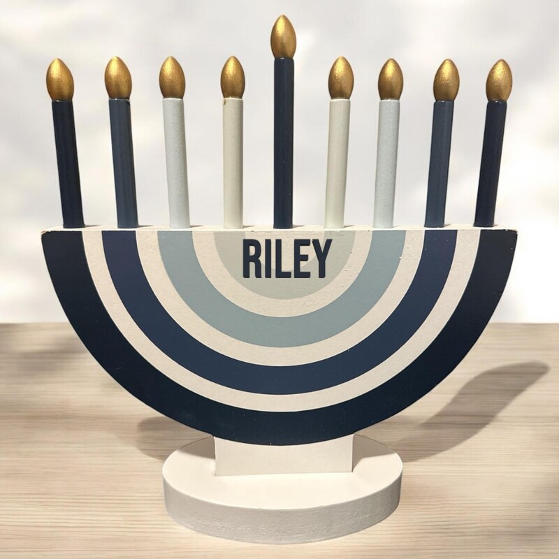 Wooden Menorah - Etsy