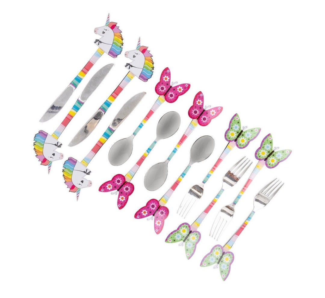 Whimsical Party Utensils Kids Plastic Cutlery Kids Lunchbox Ideas Fairy ...
