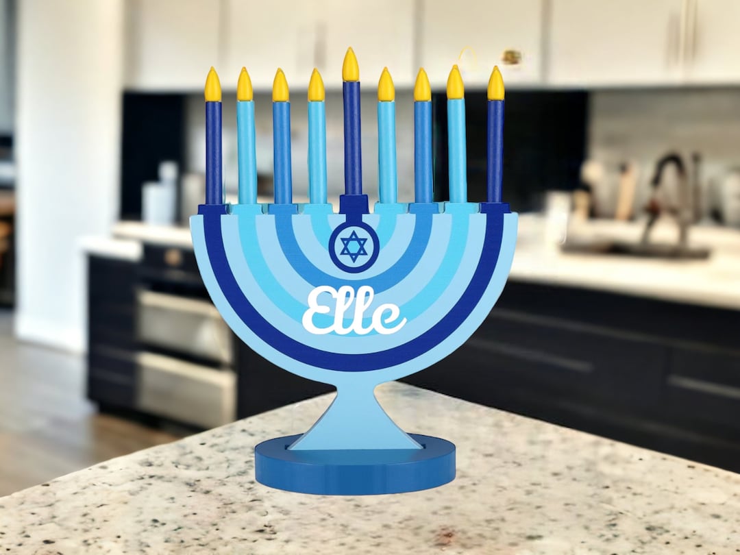 Personalized Kids Wooden Menorah Toy Custom Name Hanukkah Gift for ...