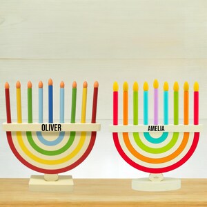 Personalized Toddler Menorah Toy – Custom Name Hanukkah Gift for ...