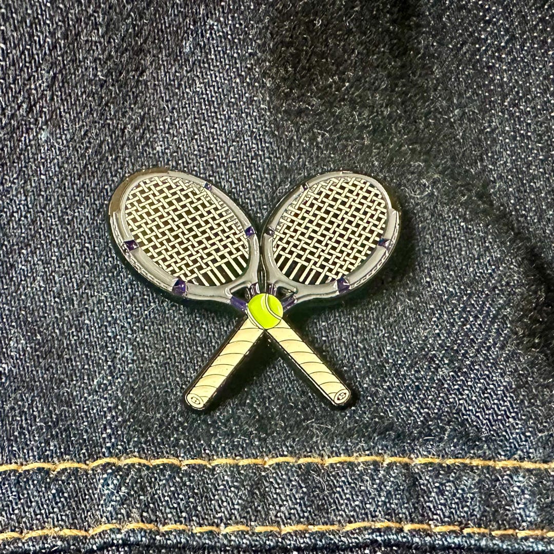 Enamel Tennis Racket Pin - Tennis Player Gift Idea - Etsy