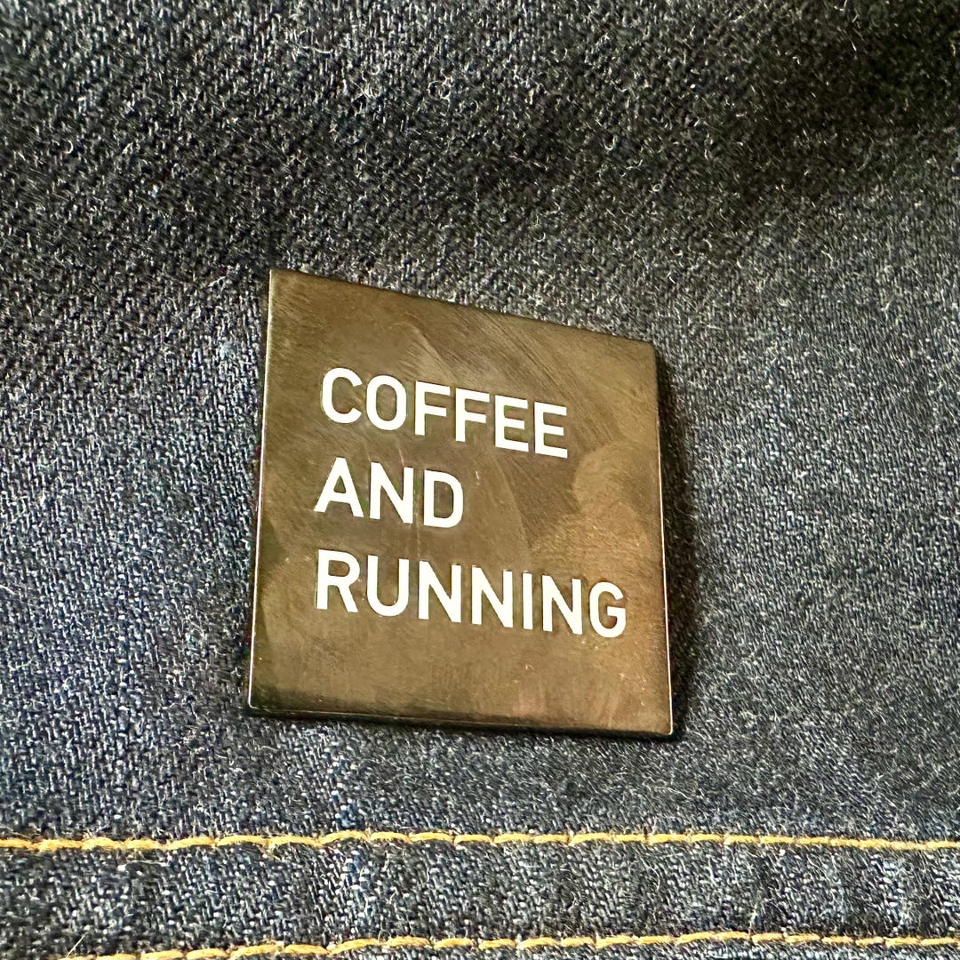 Runners' Essential Coffee Enamel Pin - Minimal Design - Etsy