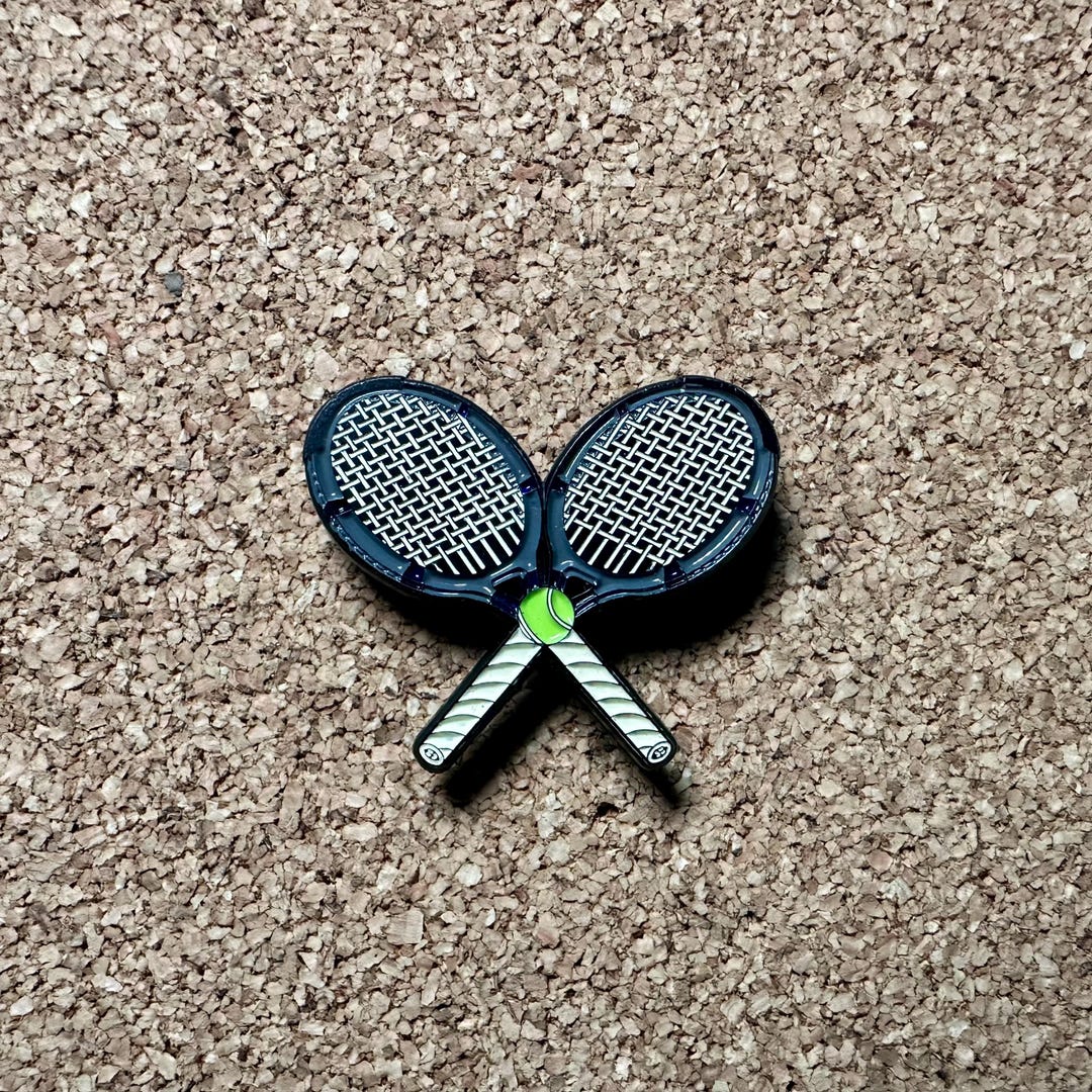 Tennis Racket Pin, Funny Pin, Gym Bag Accessories, Athlete Gift, Tennis ...