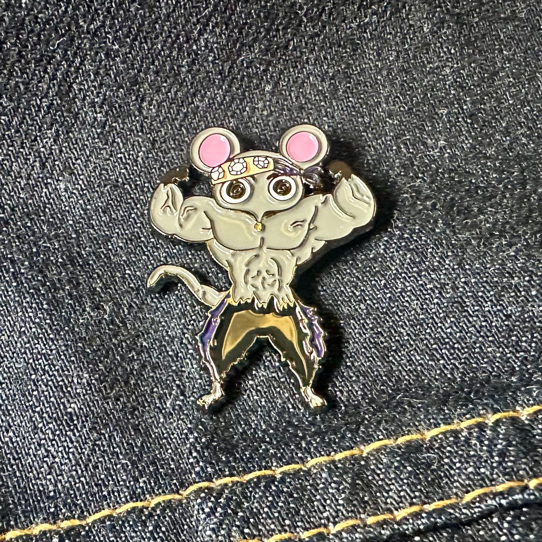 Unique Enamel Pin Featuring Muscle Mice - Anime Inspired Design - Etsy