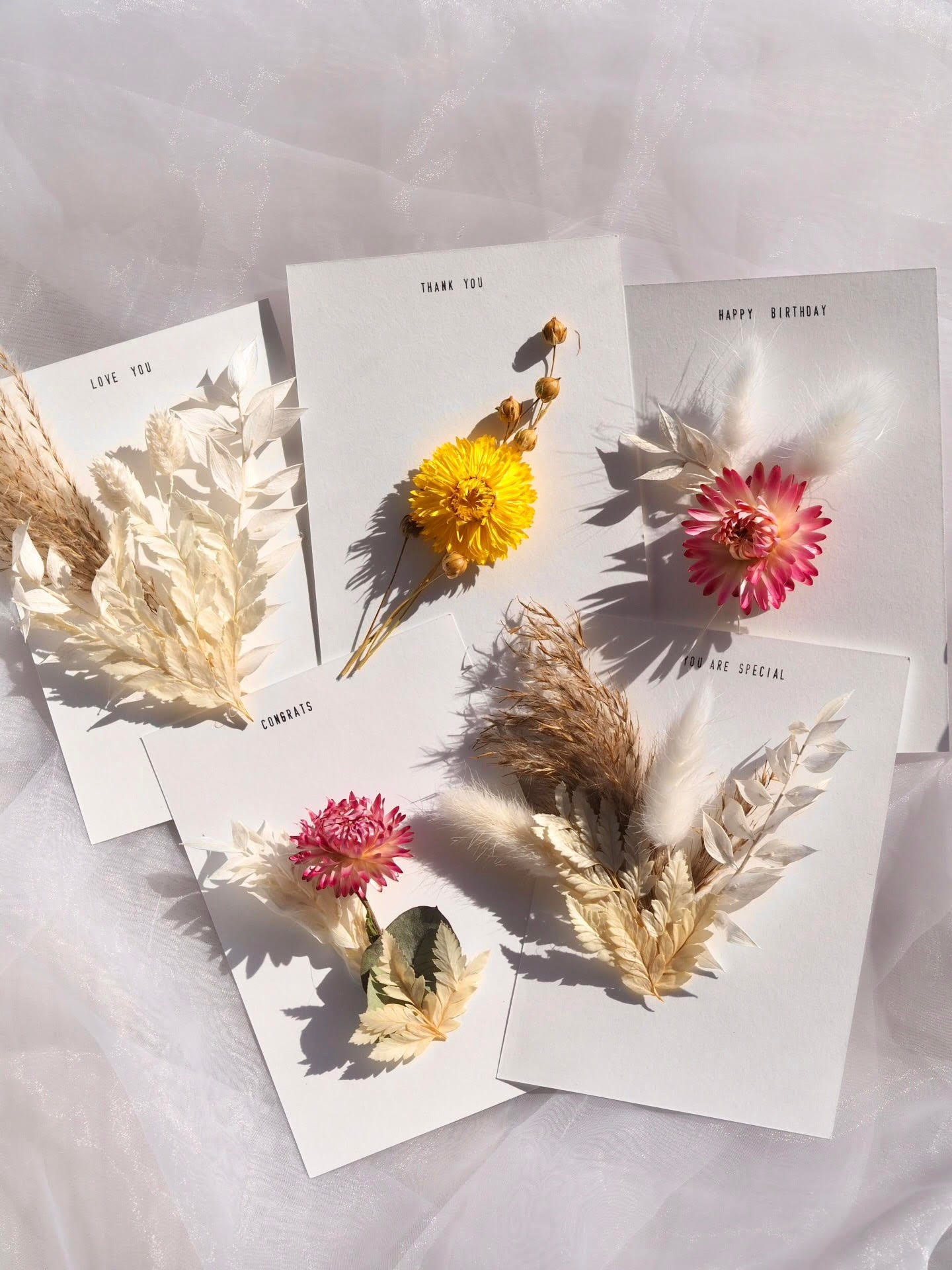 Dried Flower Greeting Cards | Birthday Card | Thank You Card | Dried ...