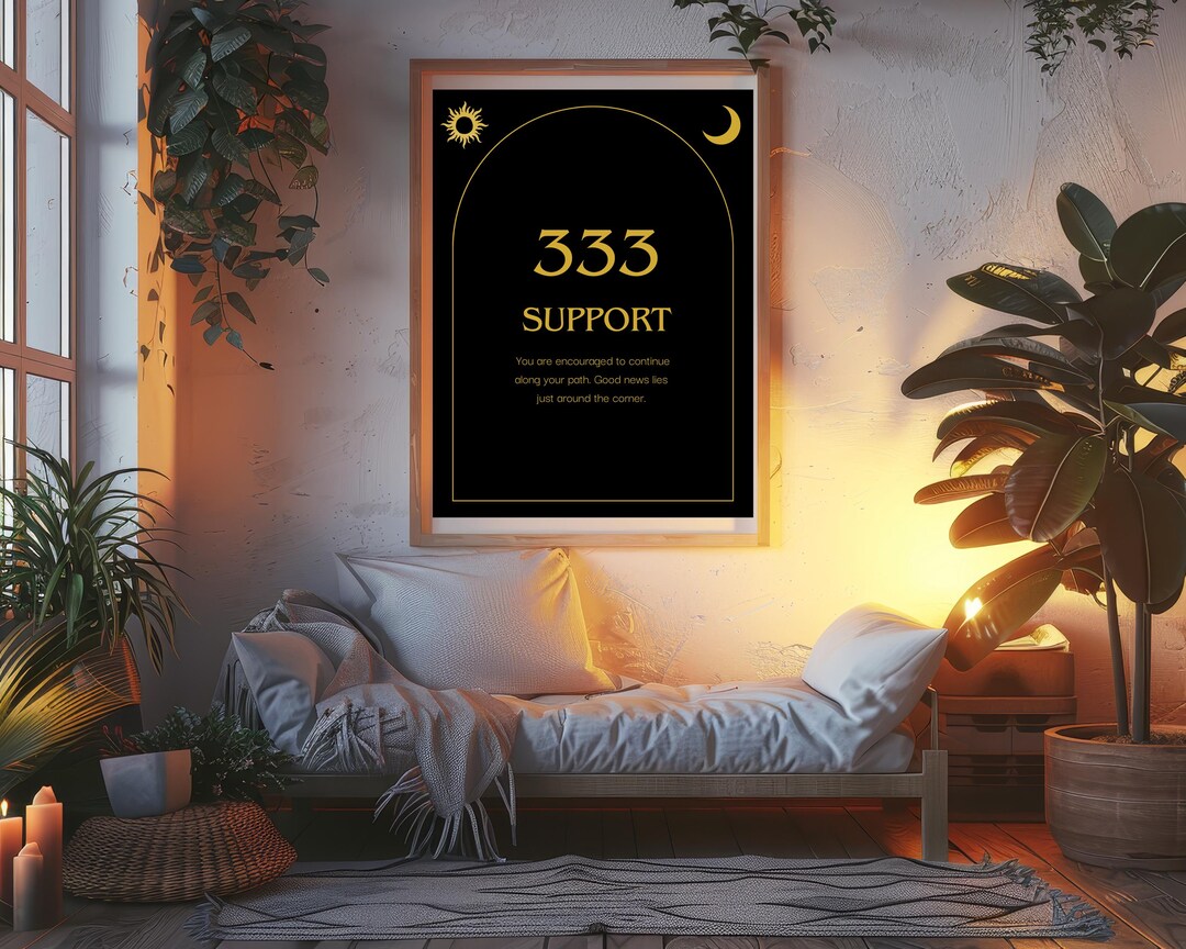333 Angel Numbers Poster Night - Etsy