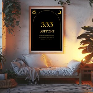 333 Angel Numbers Poster Night - Etsy