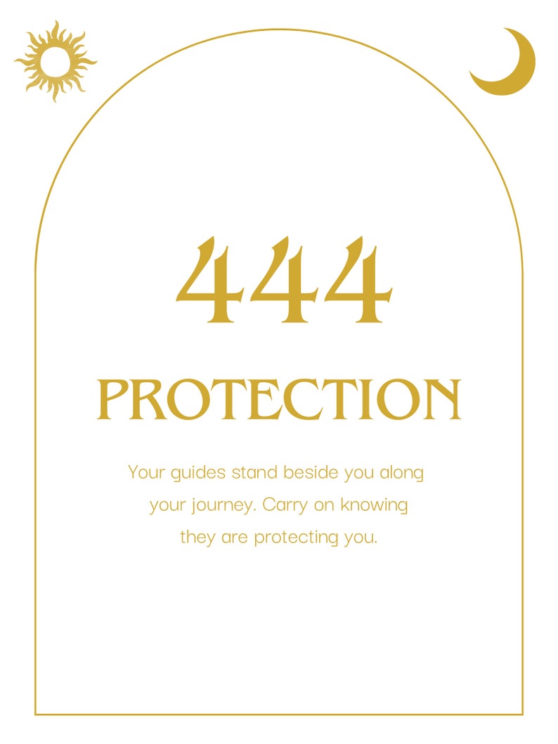 444 Angel Numbers Poster Day - Etsy