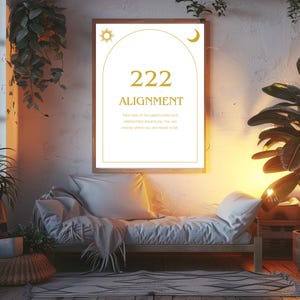 222 Angel Numbers Poster Day - Etsy