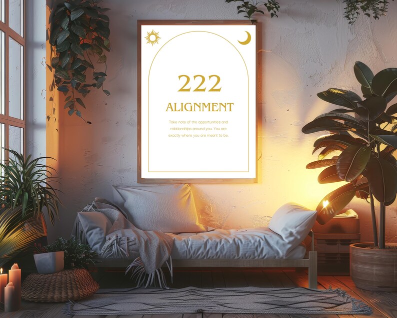 222 Angel Numbers Poster Day - Etsy