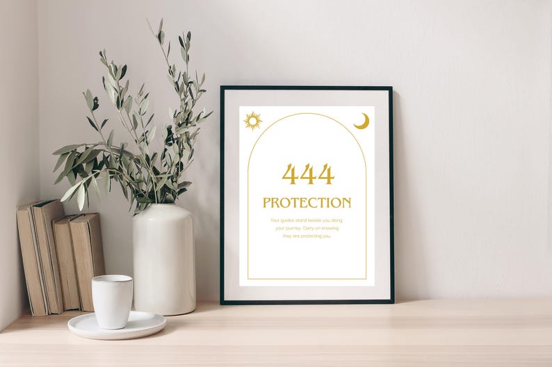 444 Angel Numbers Poster Day - Etsy