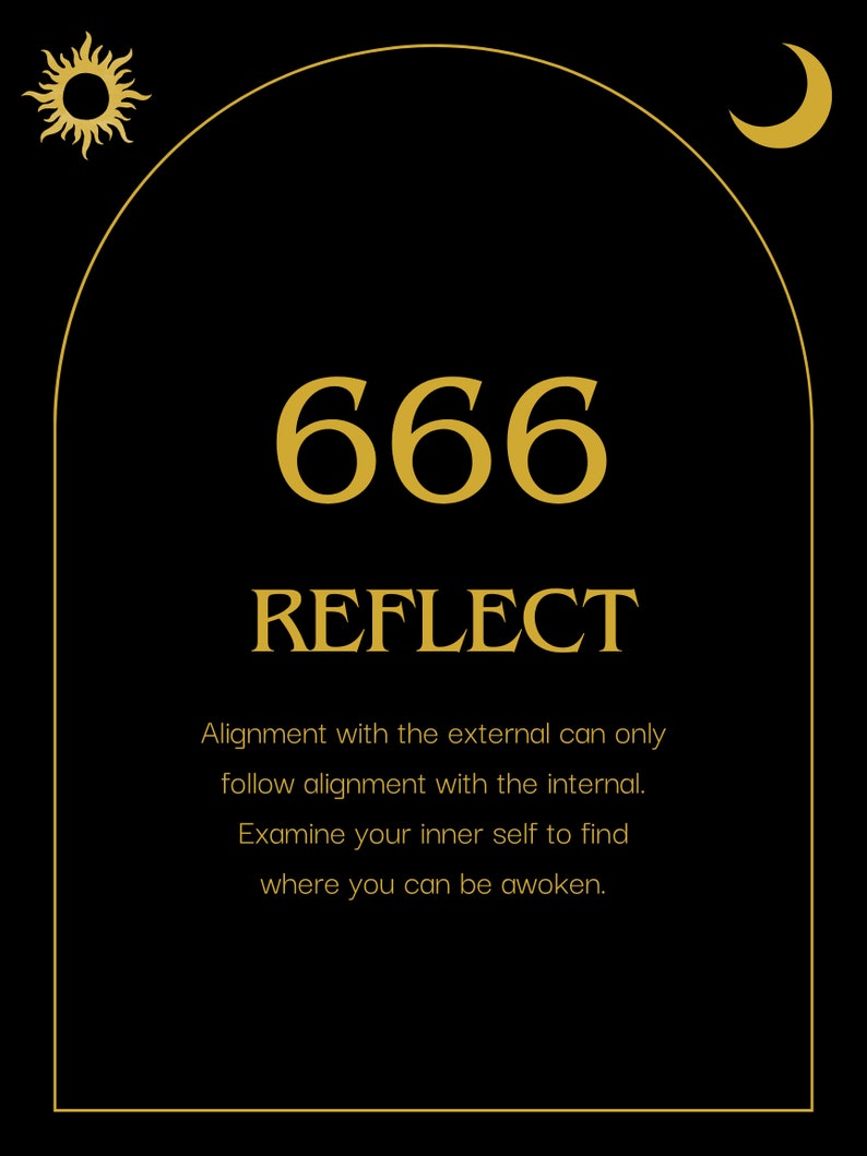 666 Angel Numbers Poster Night - Etsy