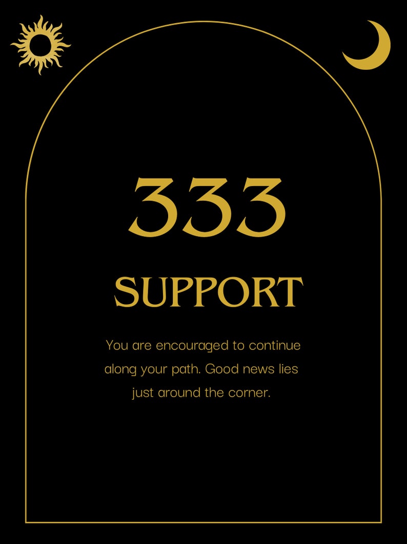 333 Angel Numbers Poster Night - Etsy