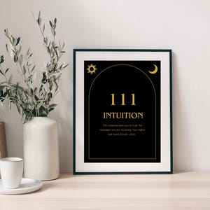 111 Angel Numbers Poster Night - Etsy