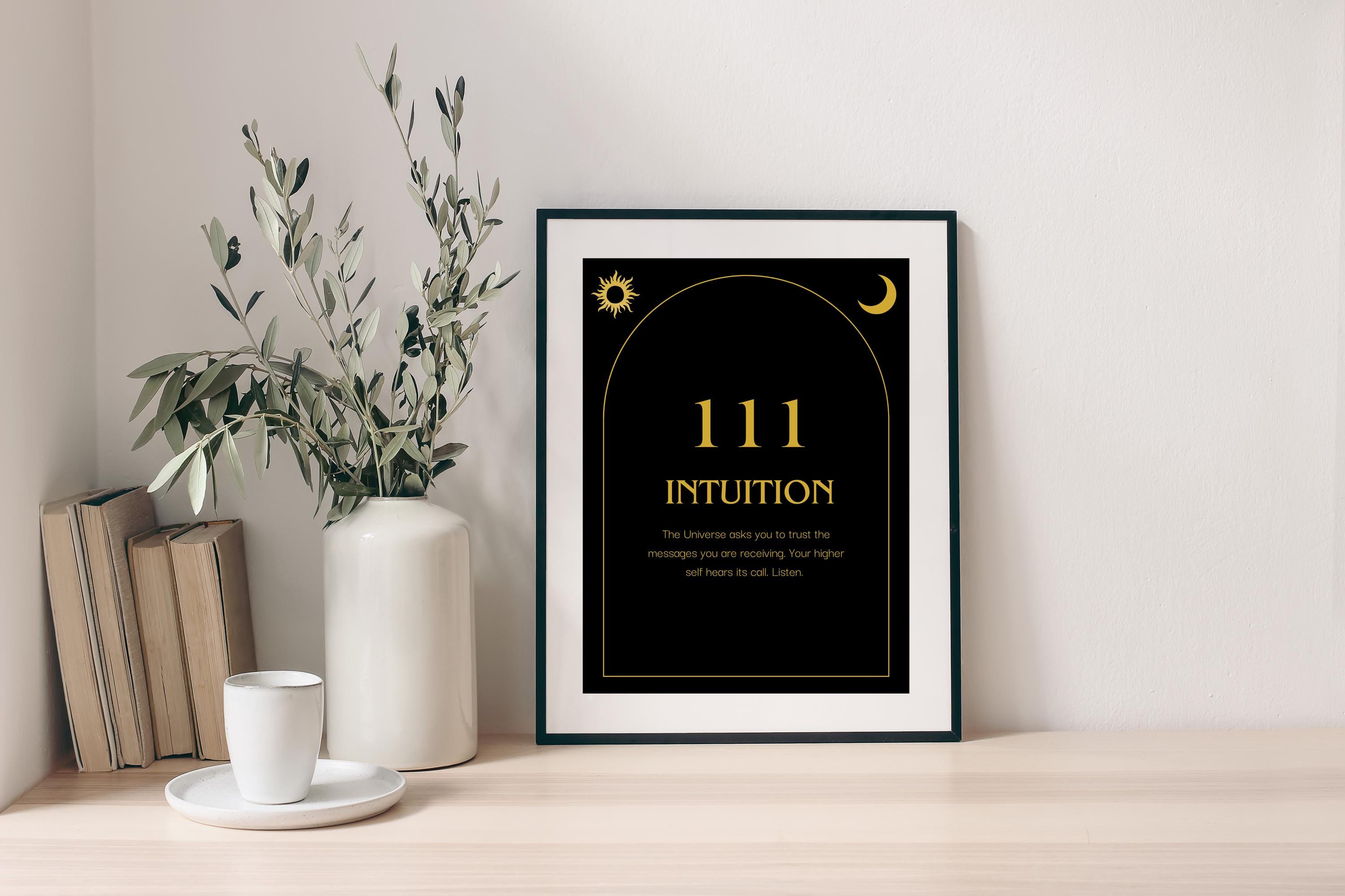 111 Angel Numbers Poster Night - Etsy