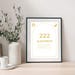222 Angel Numbers Poster Day - Etsy