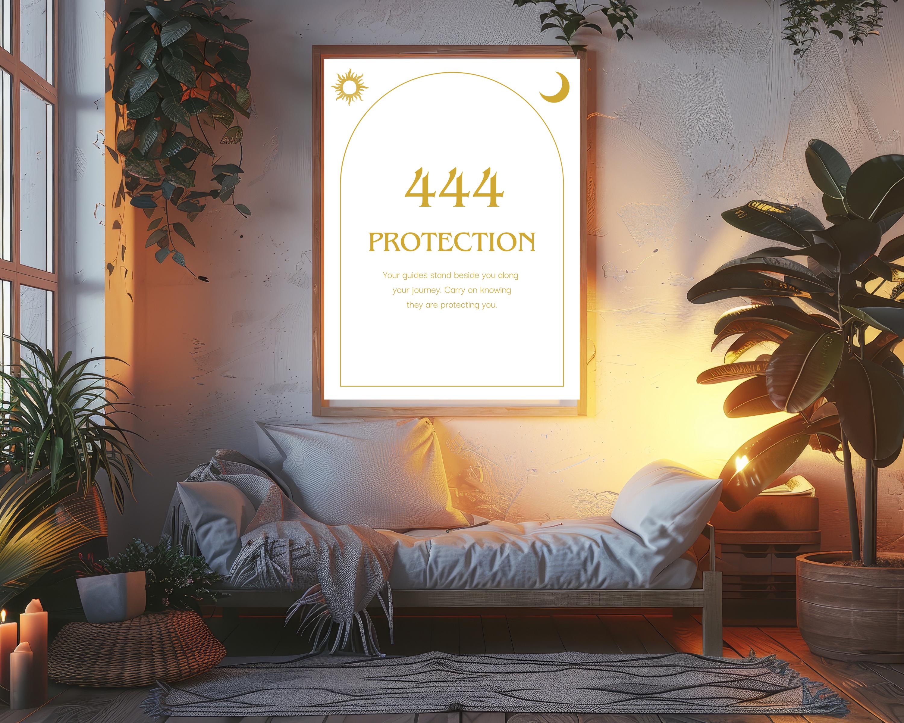 444 Angel Numbers Poster Day - Etsy