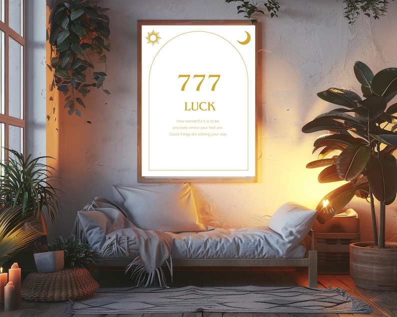 777 Angel Numbers Poster Day - Etsy