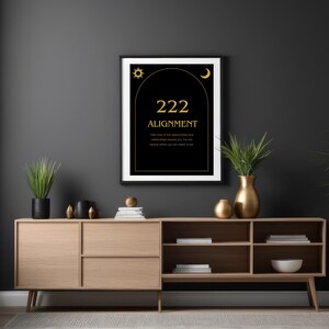 222 Angel Numbers Poster Night - Etsy