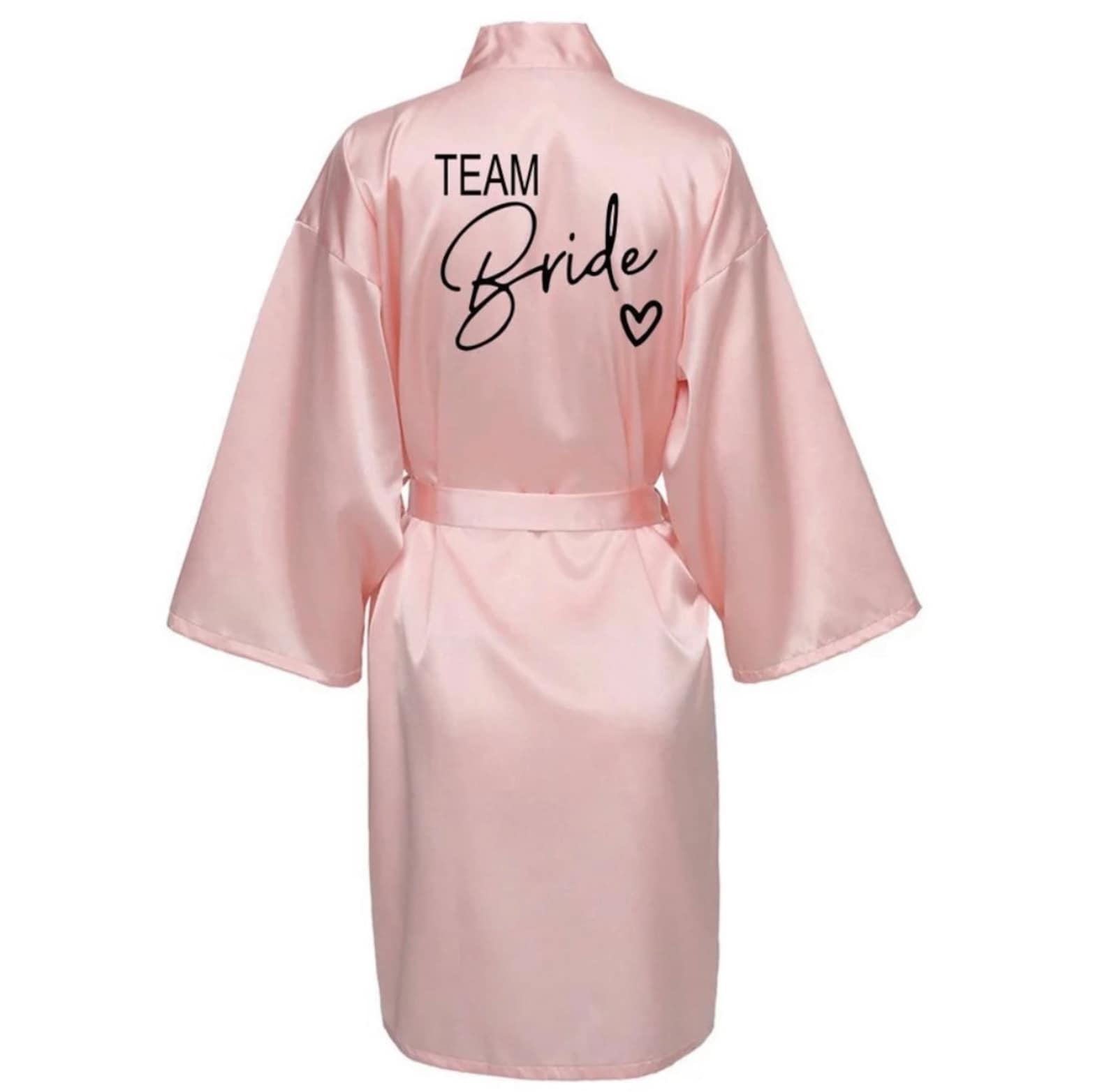 Team Bride Robe Wedding Supplies Kimono Satin Bridesmaid Personalized ...