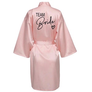 Team Bride Robe Wedding Supplies Kimono Satin Bridesmaid Personalized ...