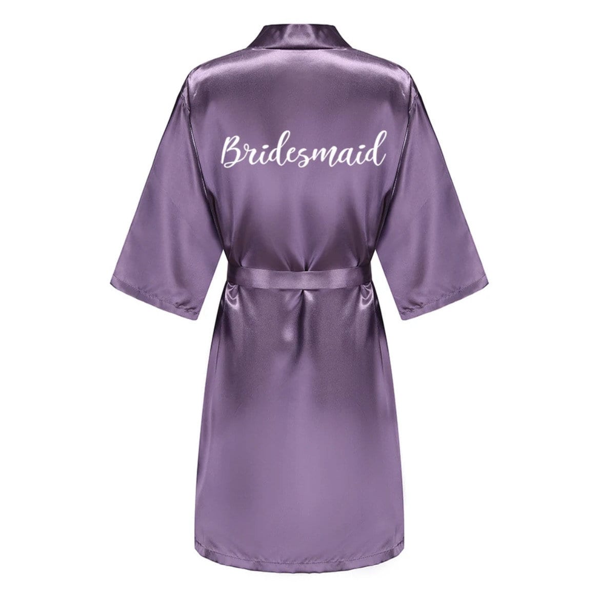 Wedding Purple Team Bride Robe Kimono Satin Bridesmaid Personalized ...