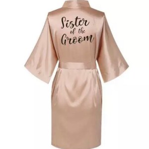 Wedding Bride Bathrobe Team Bride Robe Bridesmaid Robe Black Letters ...