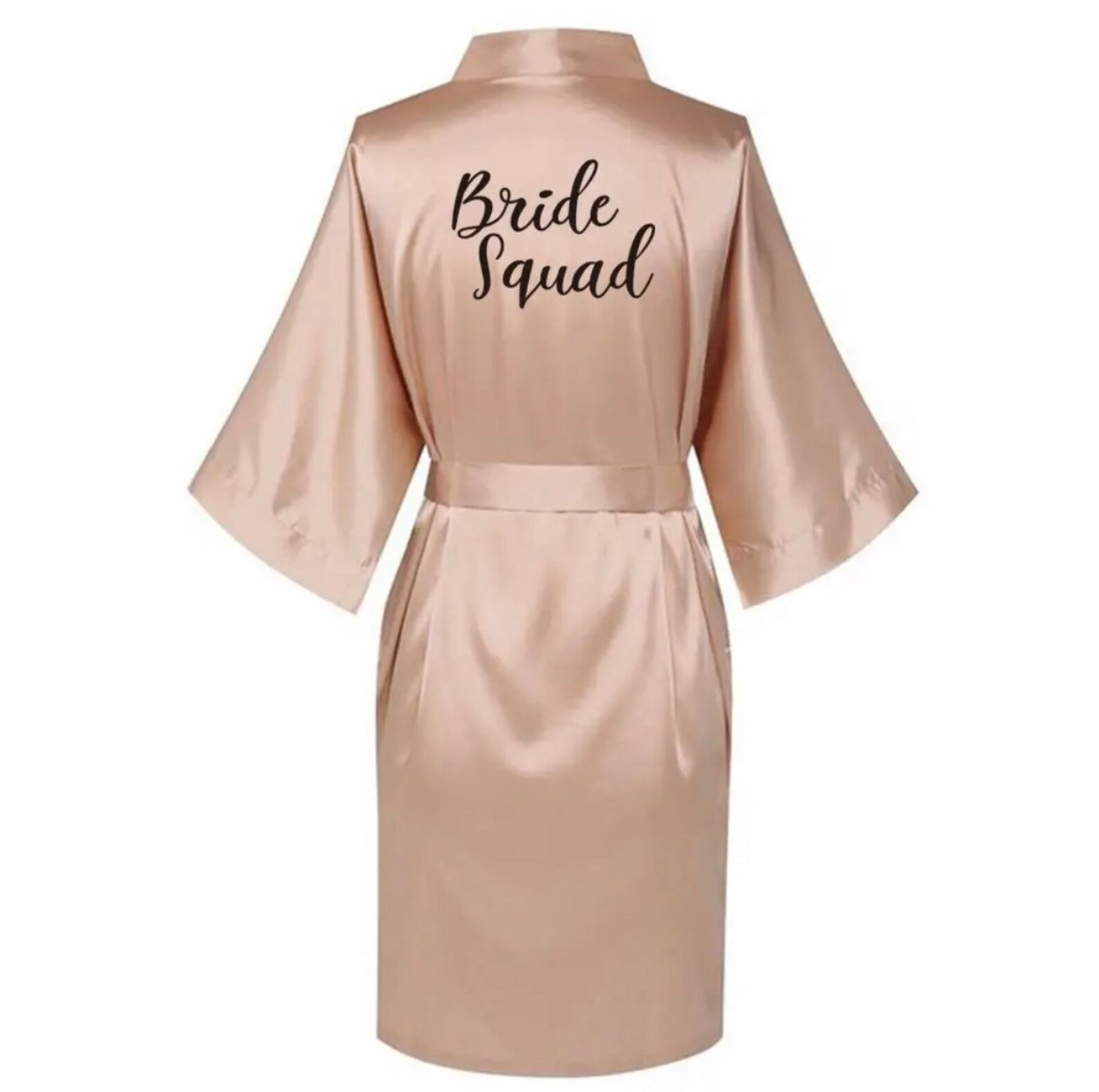 Wedding Bride Bathrobe Team Bride Robe Bridesmaid Robe Black Letters ...