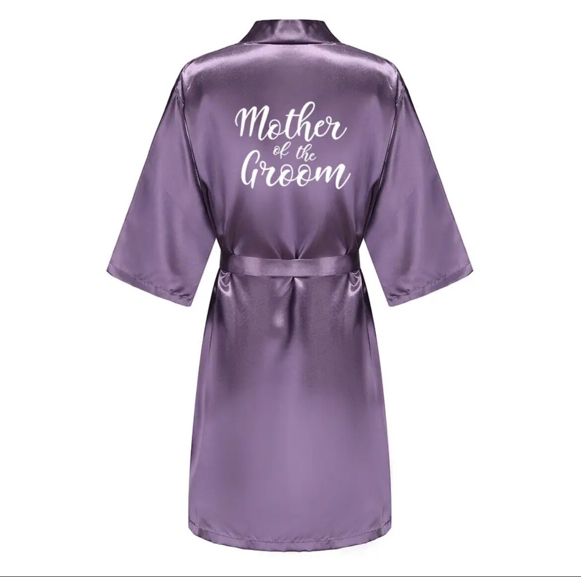 Wedding Purple Team Bride Robe Kimono Satin Bridesmaid Personalized ...