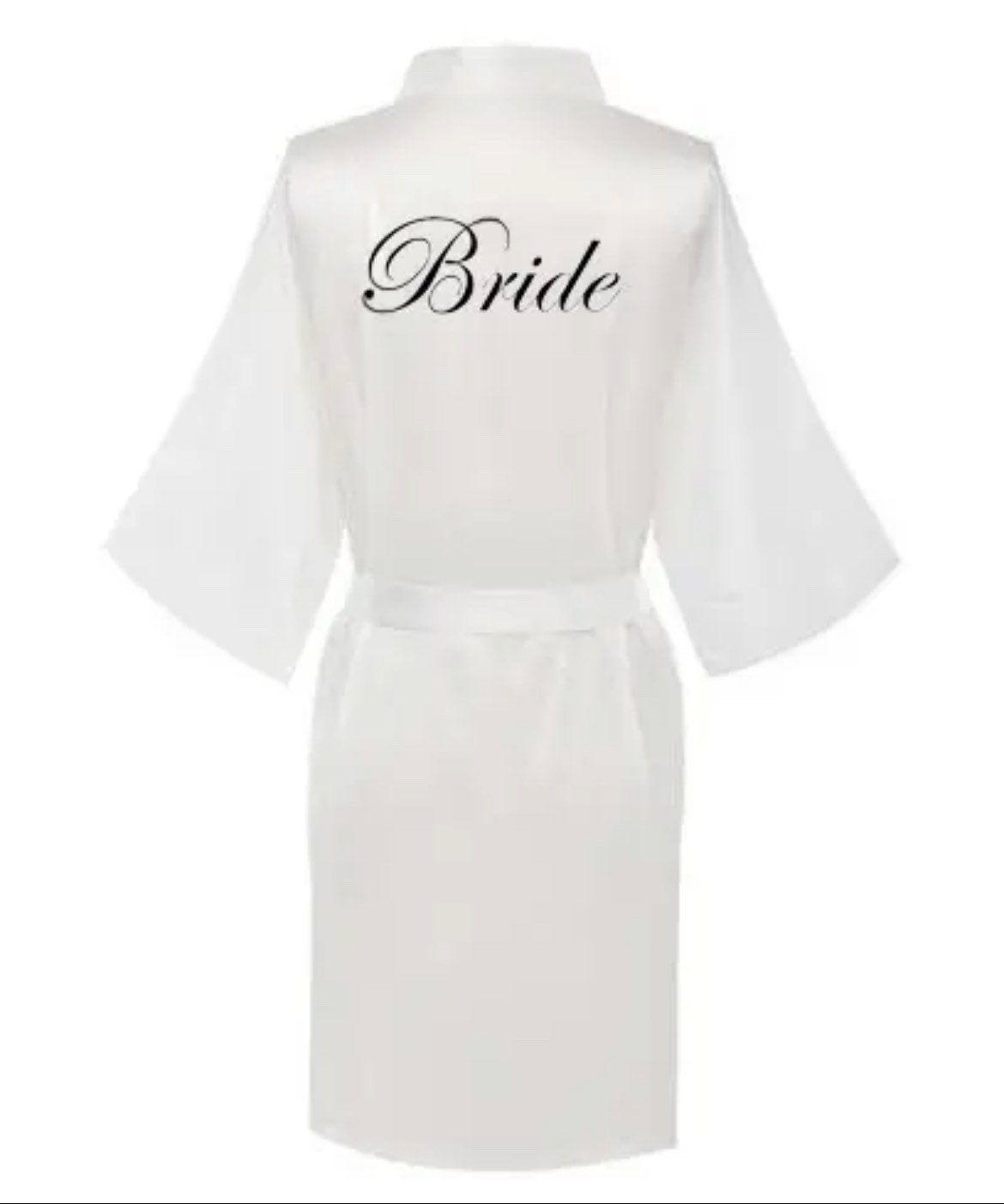Wedding Bride Bathrobe Team Bride Robe Bridesmaid Robe Black Letters ...