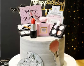Make up Birthday Cake Topper - Etsy