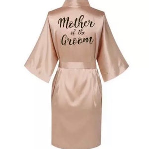 Wedding Bride Bathrobe Team Bride Robe Bridesmaid Robe Black Letters ...