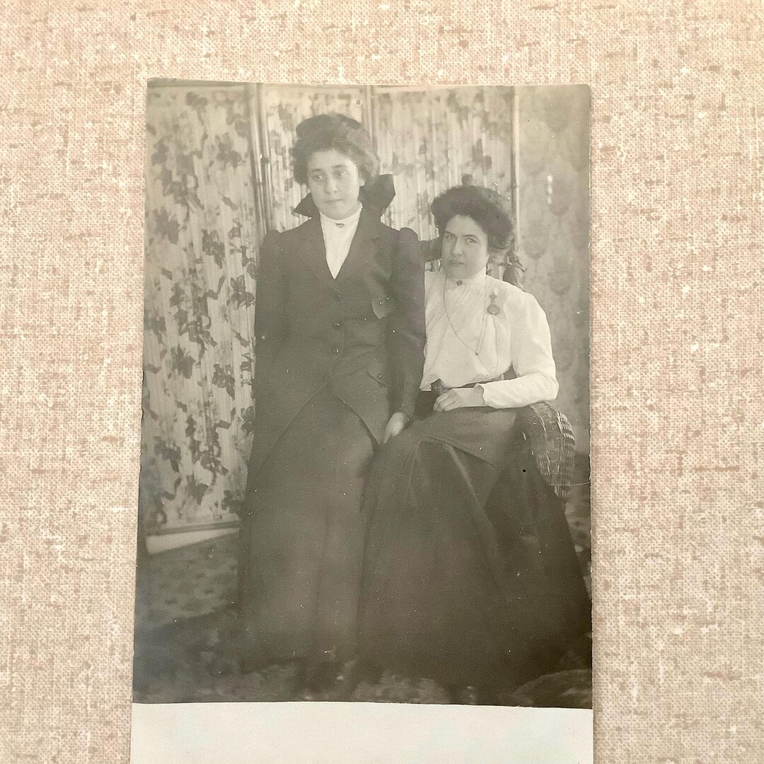 Edwardian Girls Photo Post Card: BFF Antique Sisters, Friends RPPC ...