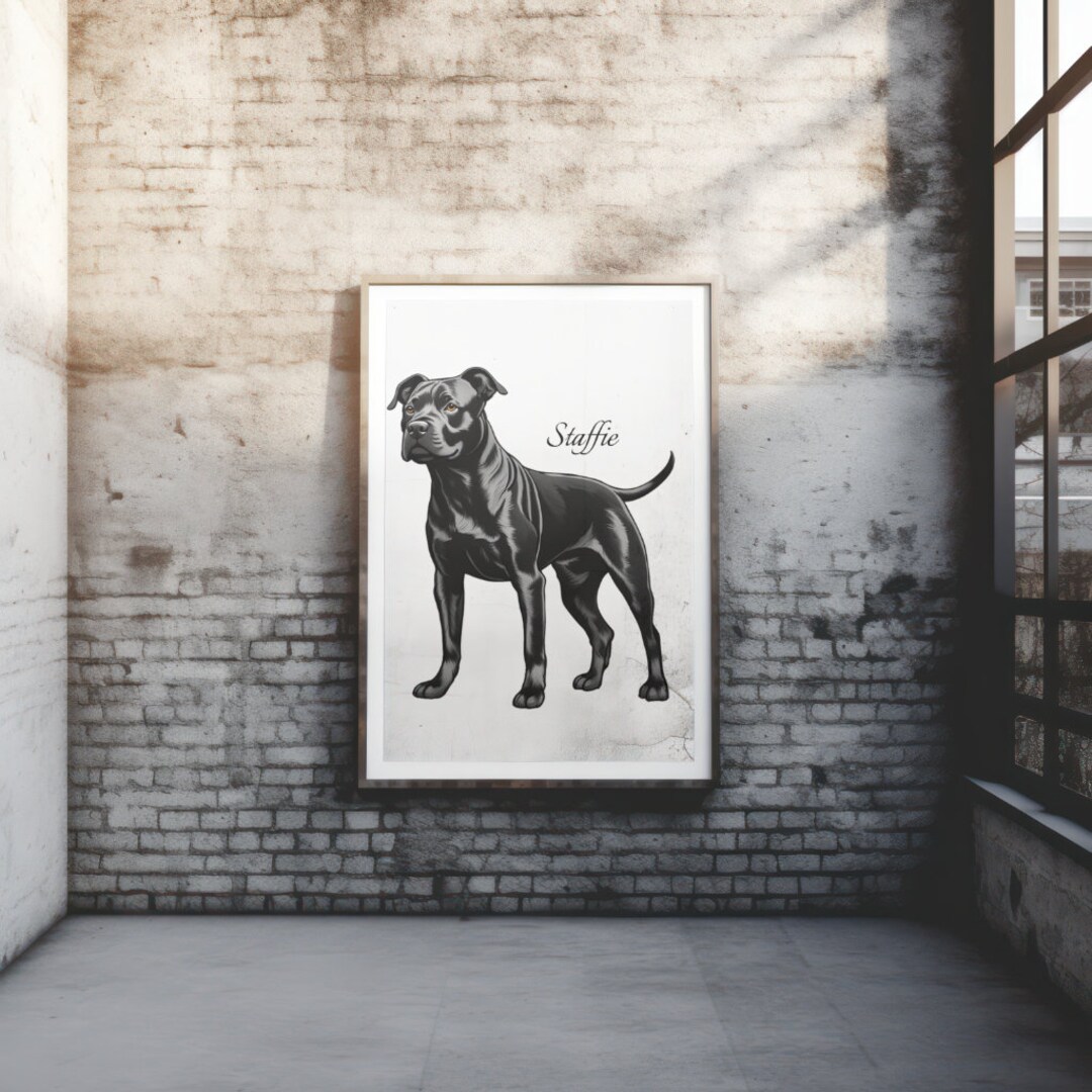 DIGITAL: Staffordshire Bull Terrier (staffie). Unique AI Generated ...