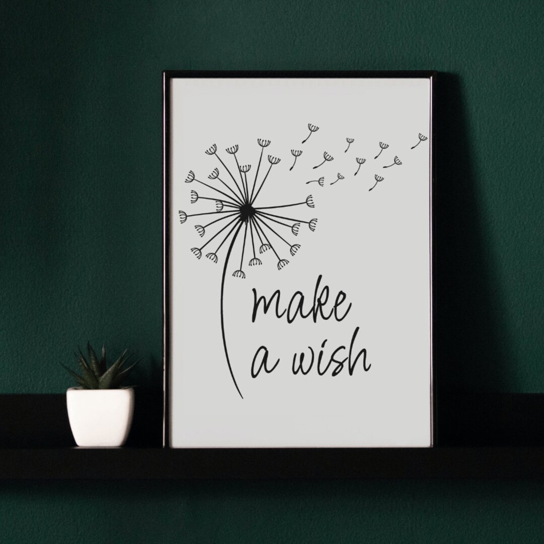 DIGITAL: Make a Wish Dandelion Clock; 4xpdfs 1xpng. High Quality ...