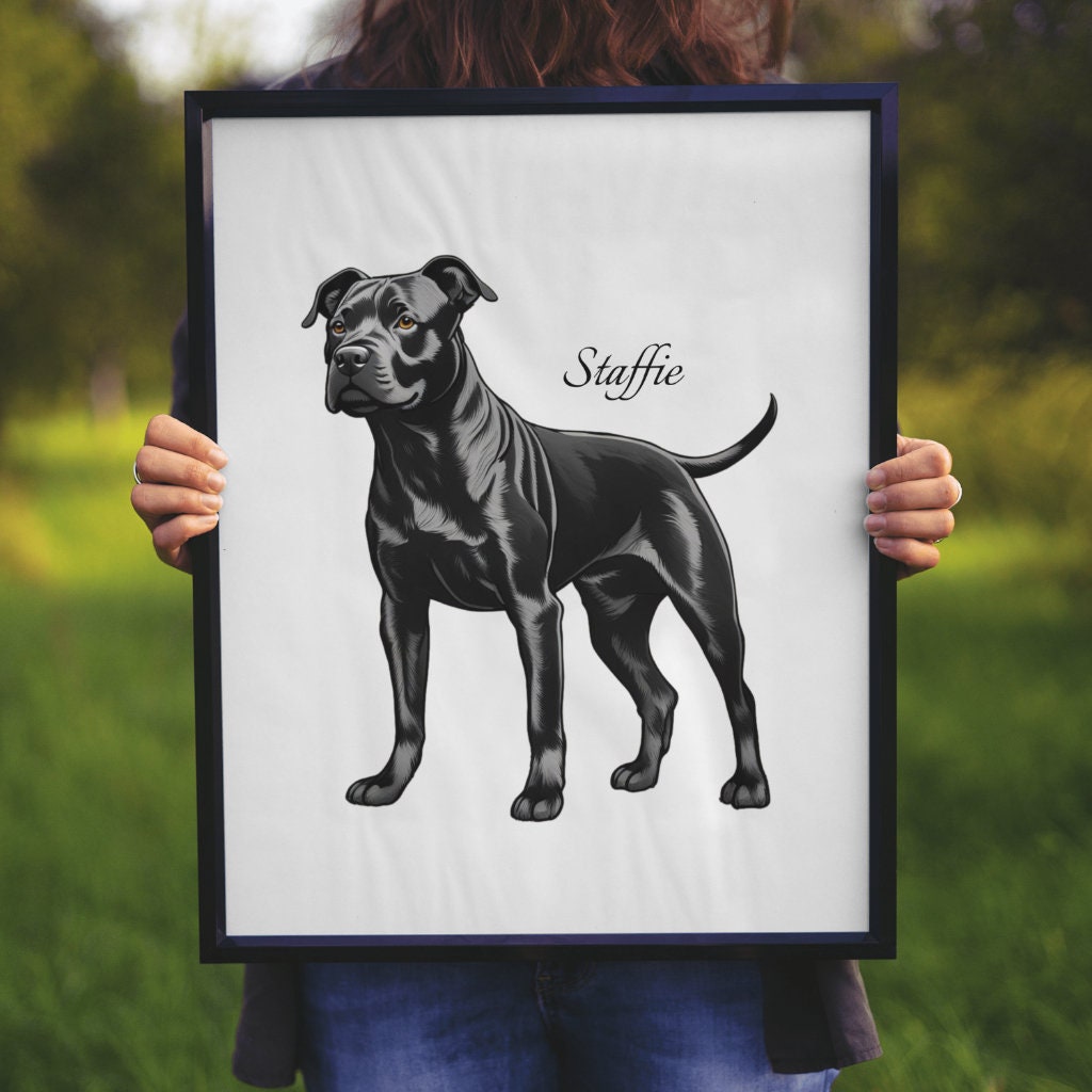 DIGITAL: Staffordshire Bull Terrier (staffie). Unique AI Generated ...