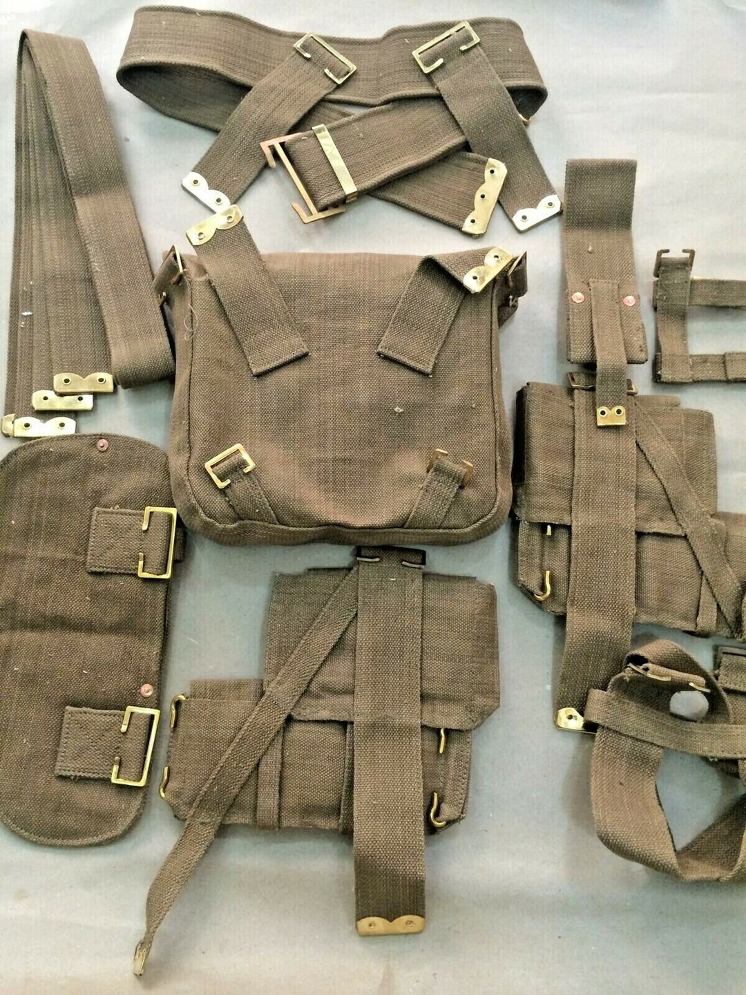 WWI British P1908 P08 Enfield Battle Webbing Equipment Gear Set full ...