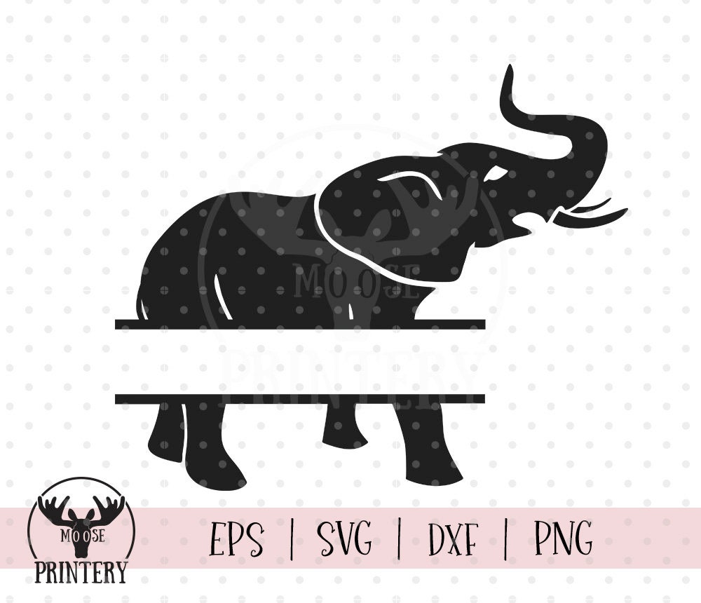 Alabama Elephant Split Monogram Svg Png Dxf Eps Cut Files for Cricut ...
