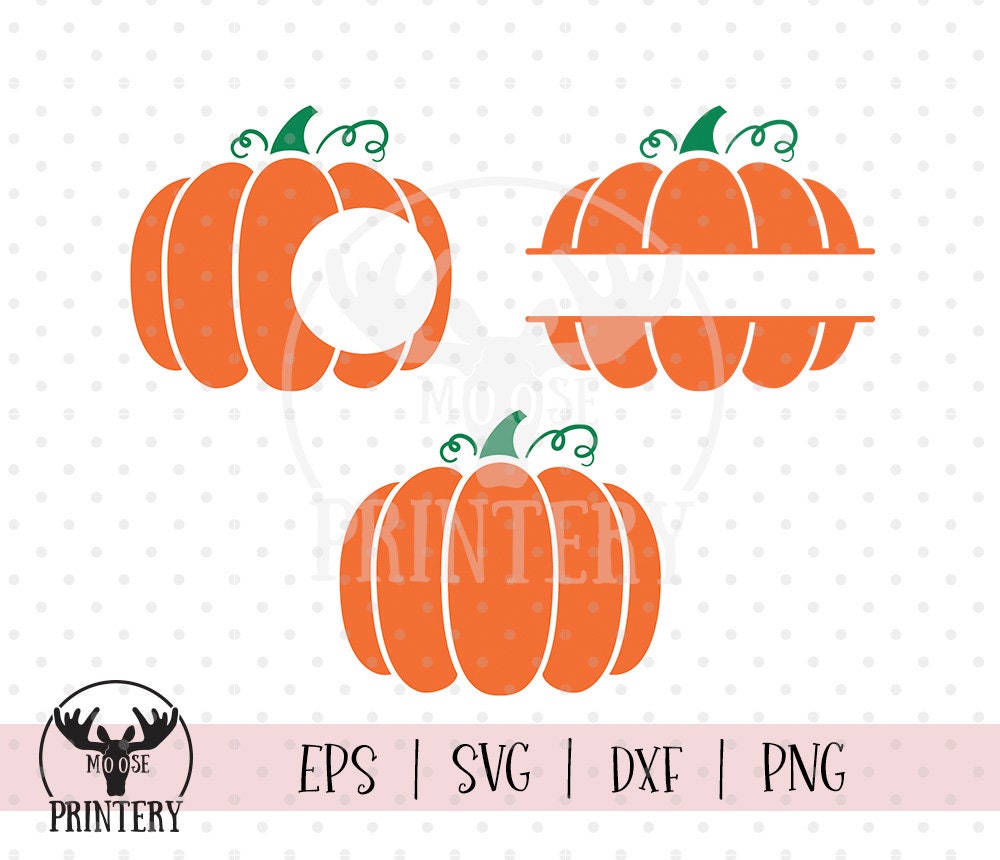 Pumpkin Monogram Frames Svg Halloween Svg Bundle Circle - Etsy