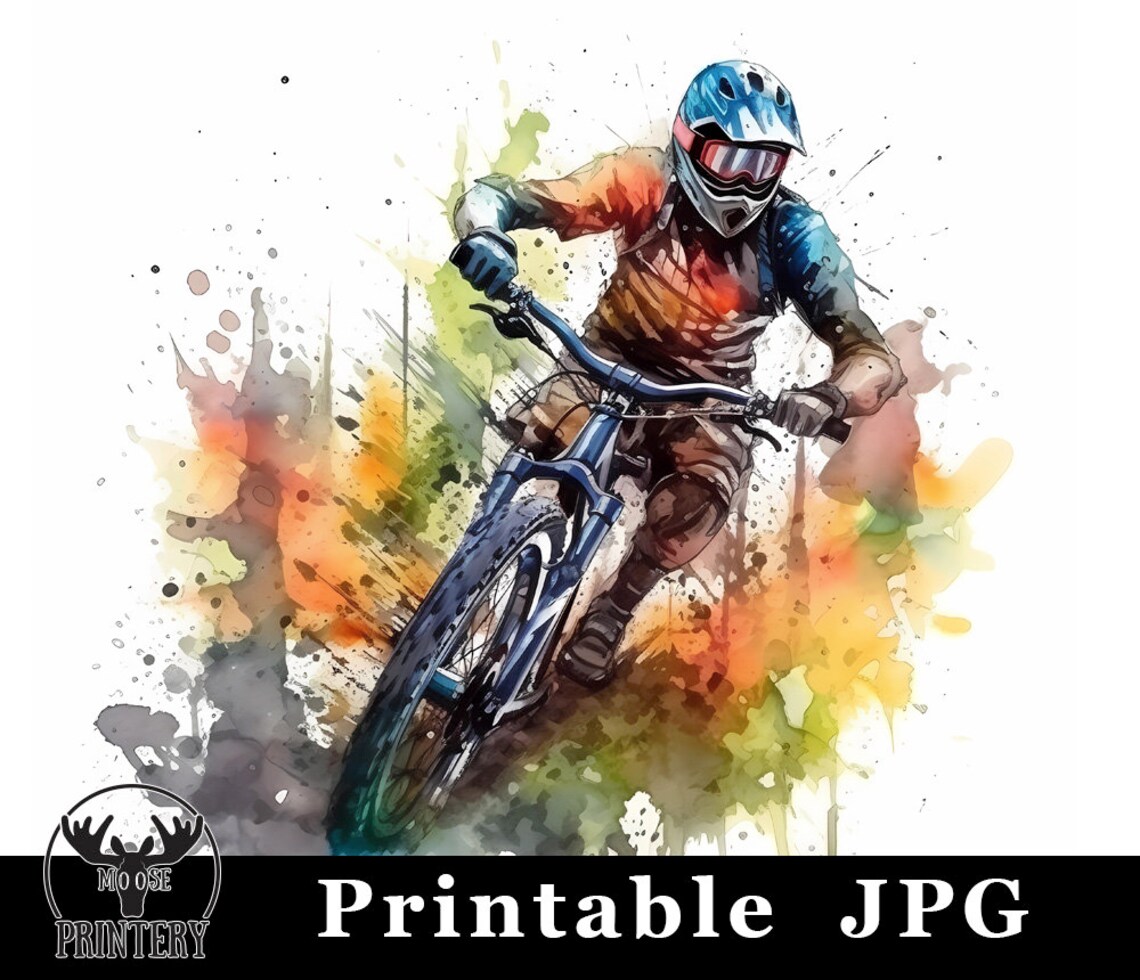 MTB Mountain Bike Clipart Shirt Printing Design Ver-03 - Etsy