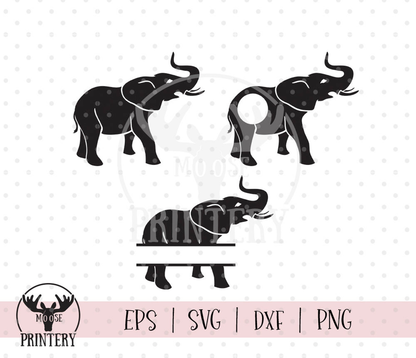 Alabama Elephant Monogram Frame Svg Png Dxf Eps Cut Files for Cricut ...