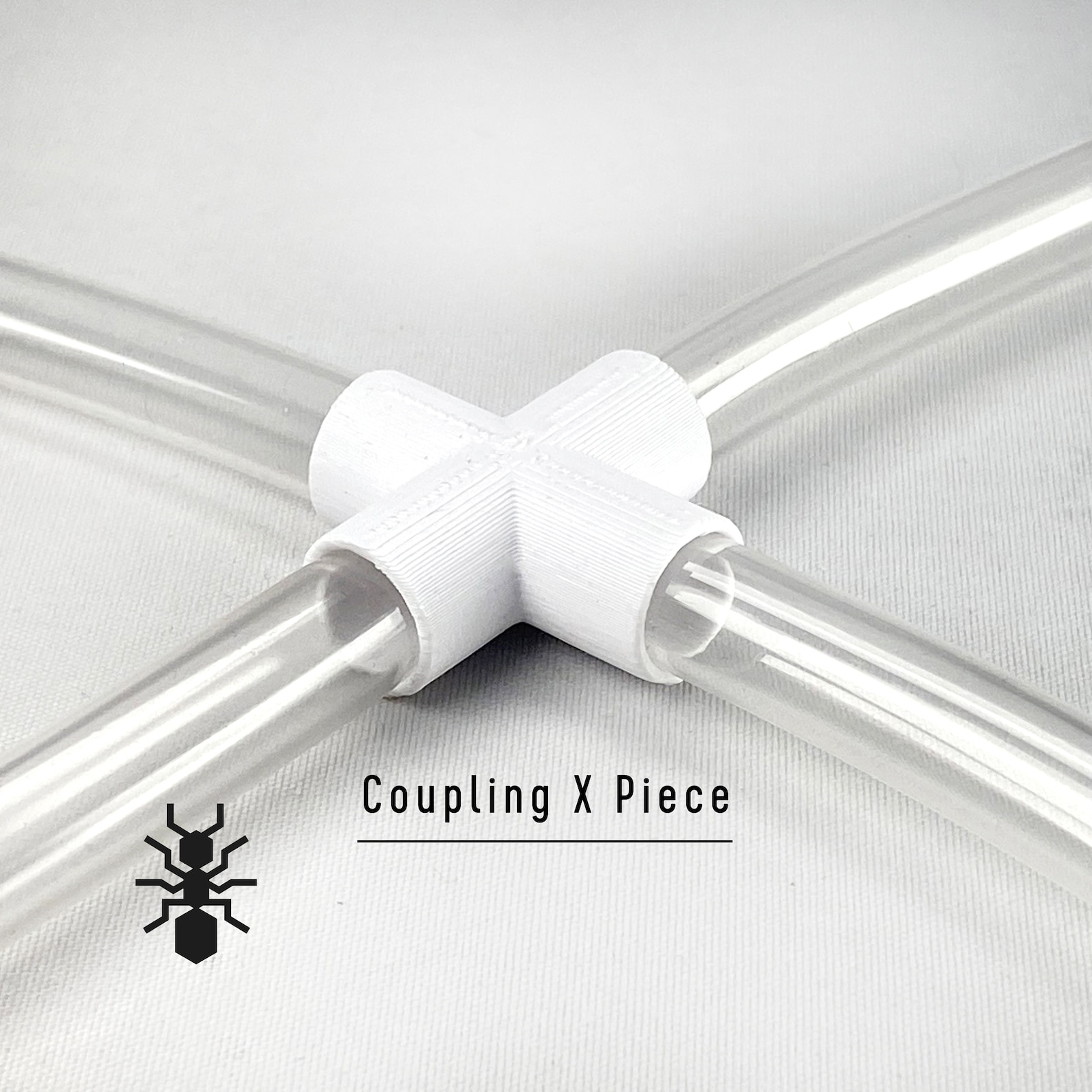 Ant Tubing Connectors Coupling X Piece 4-way Splitter | Formicaria Ant ...