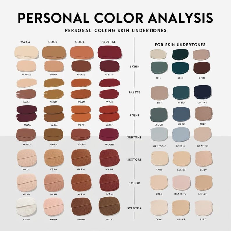 Personal Color Analysis, Custom Color Palette Colors, Season Typing ...